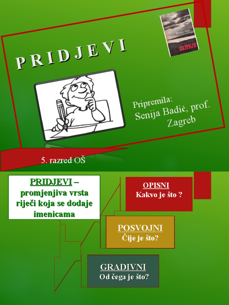 Pridjevi PPT Senija Badic Prof. Zagreb | PDF
