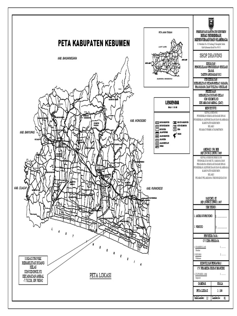 Peta Kabupaten Kebumen Peta Kabupaten Kebumen: Peta Lokasi Peta Lokasi ...