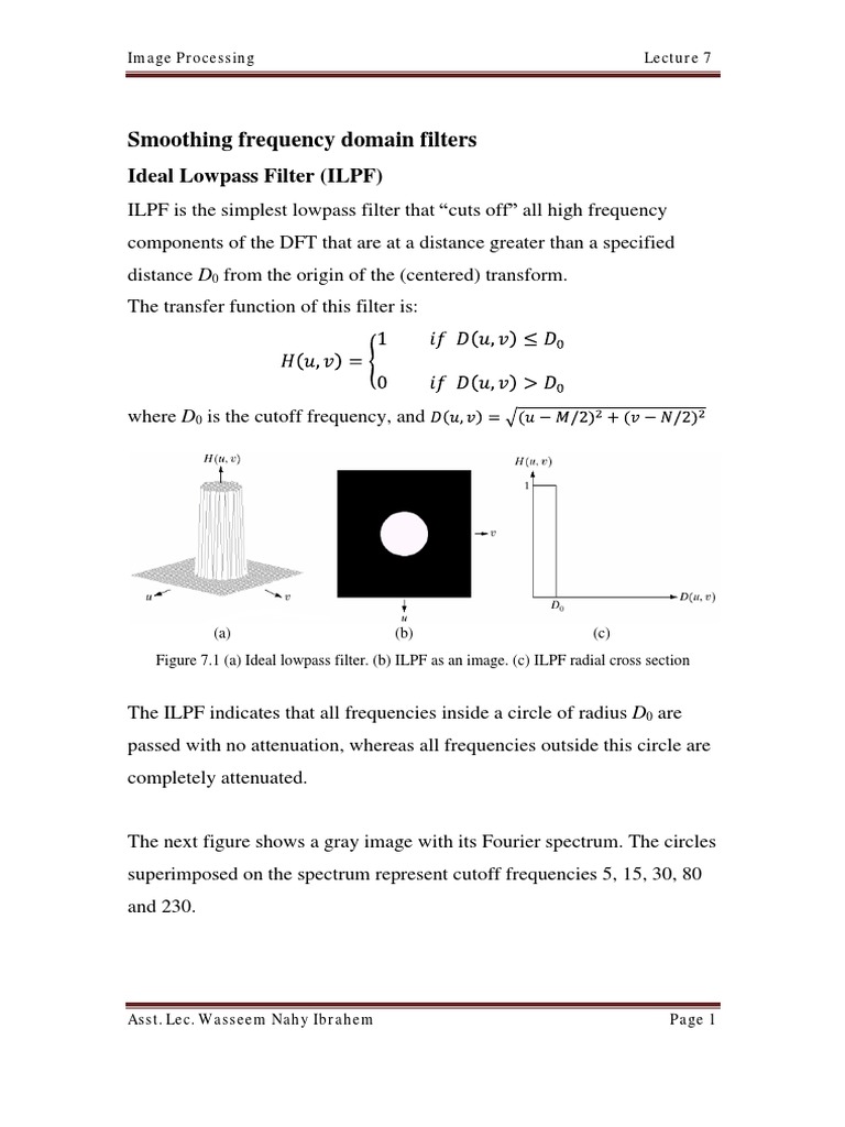 Smoothing and Sharpening | PDF | Low Pass Filter | Filter (Signal Processing)