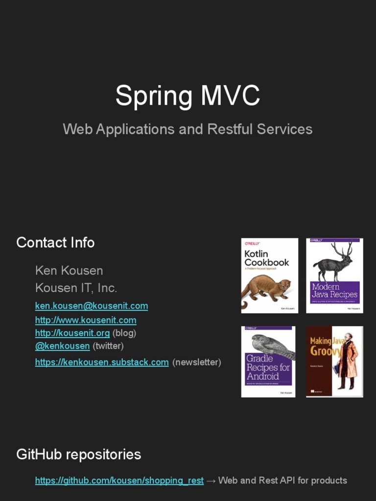 Spring MVC and Boot Overview | PDF | Spring Framework | Software Design