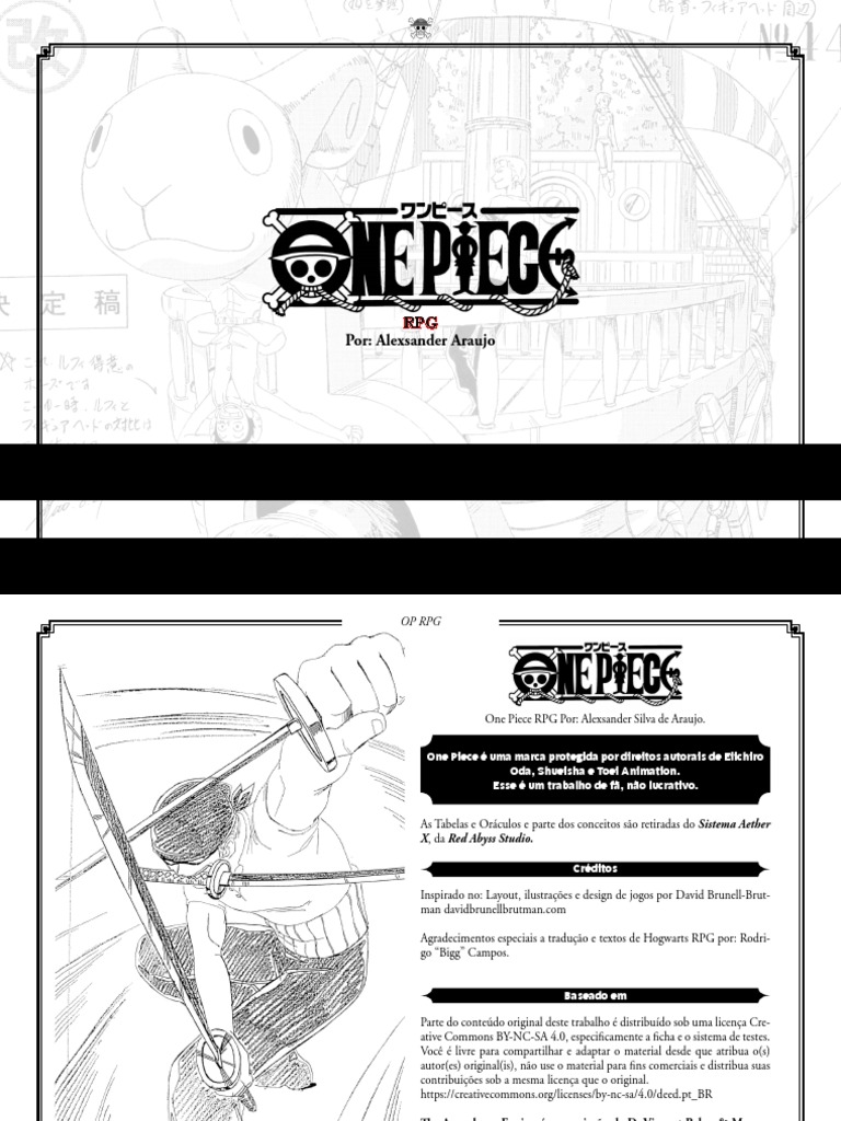 One Piece RPG 1.0 | Download grátis PDF | Jogos de RPG