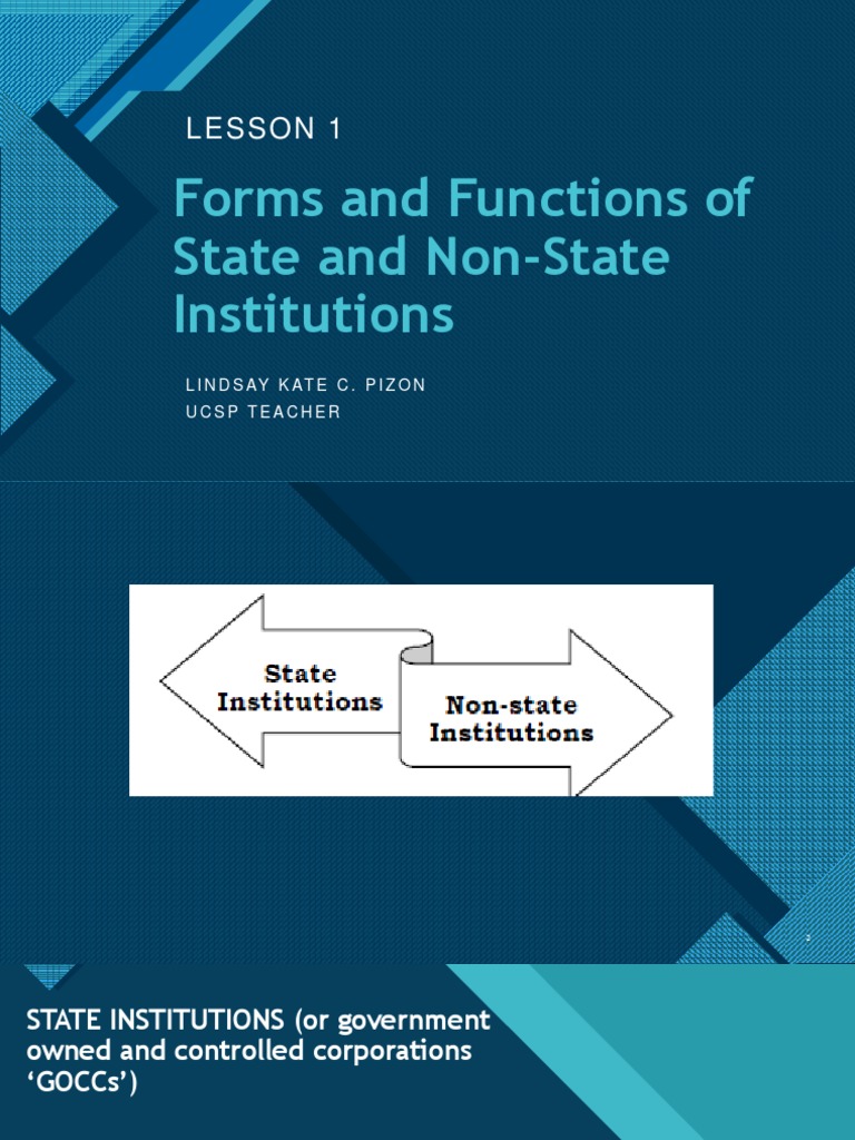 Forms and Functions of State and Non State Institutions | PDF | Trade Union | Banks