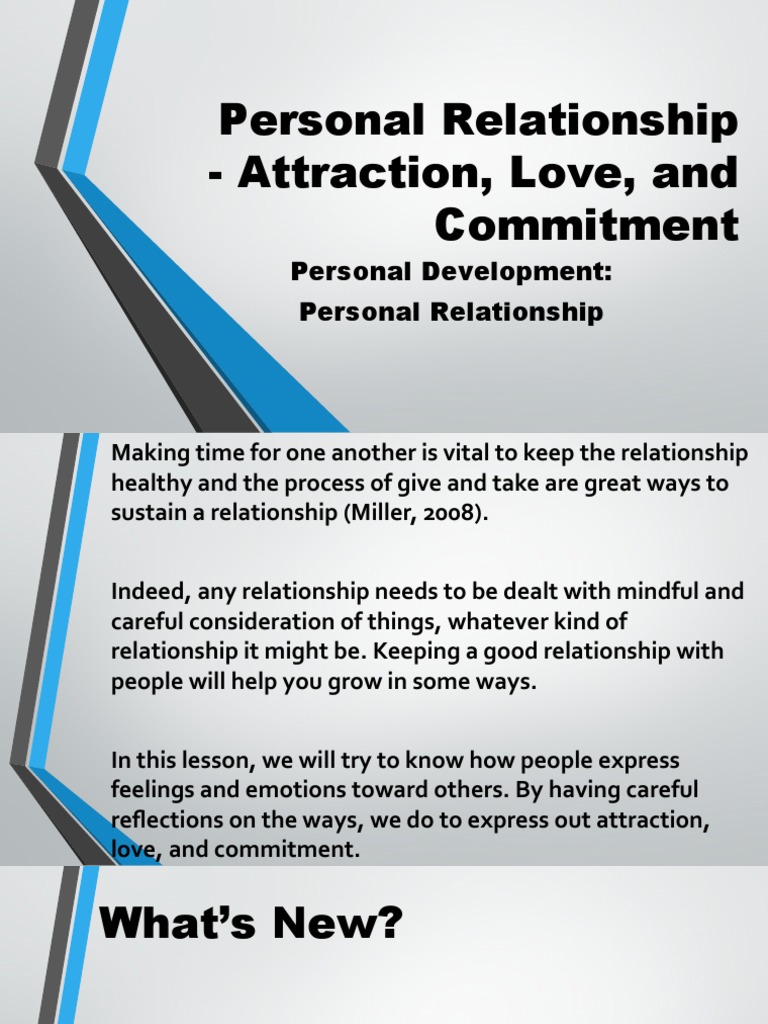 Personal Relationship Attraction Love and | PDF | Interpersonal Attraction | Love