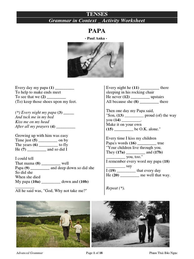 2 Tenses Handout | PDF | Feeling | Perfect (Grammar)