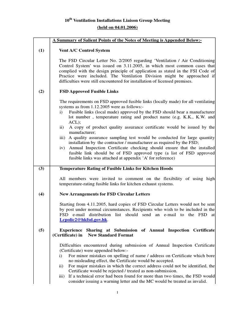 Notes of Vent Meeting 04012006 | PDF