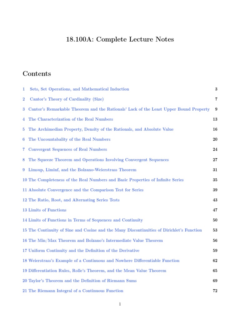 Mit18 100af20 Lec Full2 | PDF | Set (Mathematics) | Continuous Function