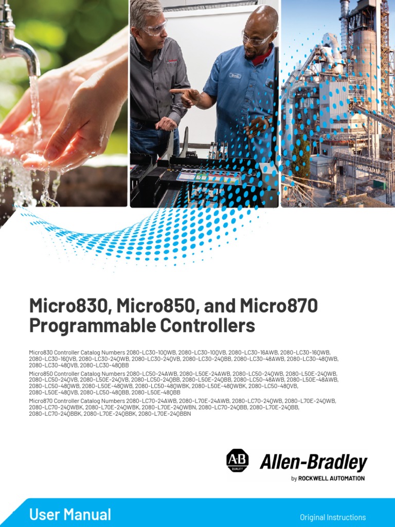 Micro830, Micro850, and Micro870 Programmable Controllers: User Manual ...