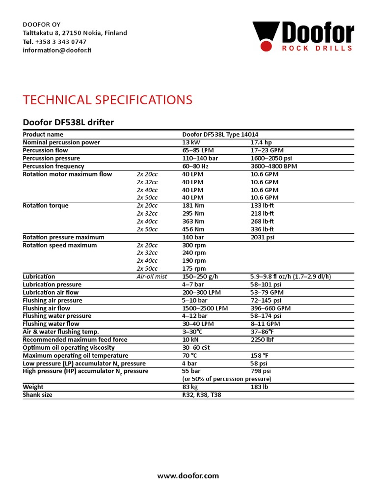 Fiche Technique DF538L | PDF | Viscosity | Pressure