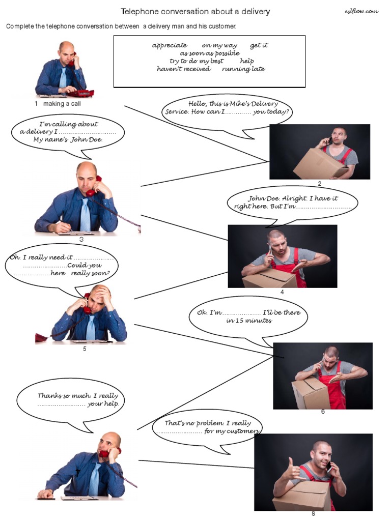 Telephone Conversation Worksheet | PDF | Oral Communication