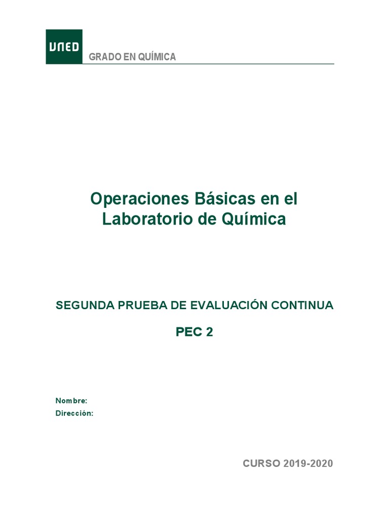 Pec 2 2019 20 | PDF | Redox | Peróxido de hidrógeno