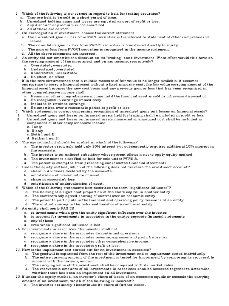 Equity method accounting for investments in associates | PDF ...