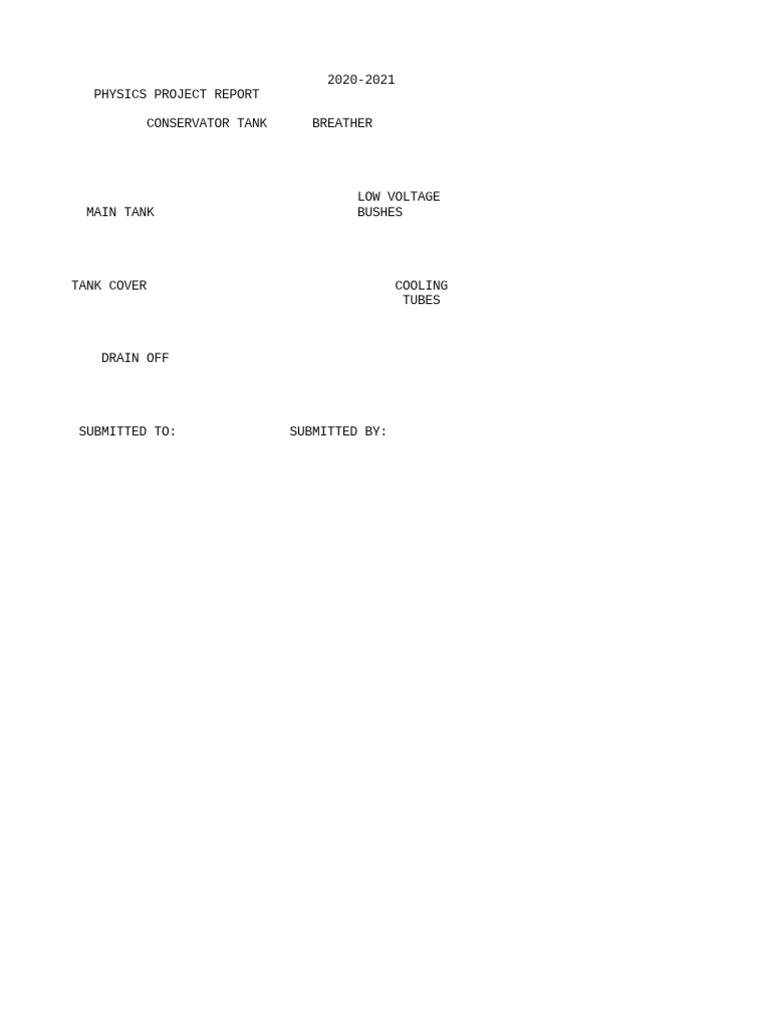 Physics Project Report | PDF | Transformer | Inductor