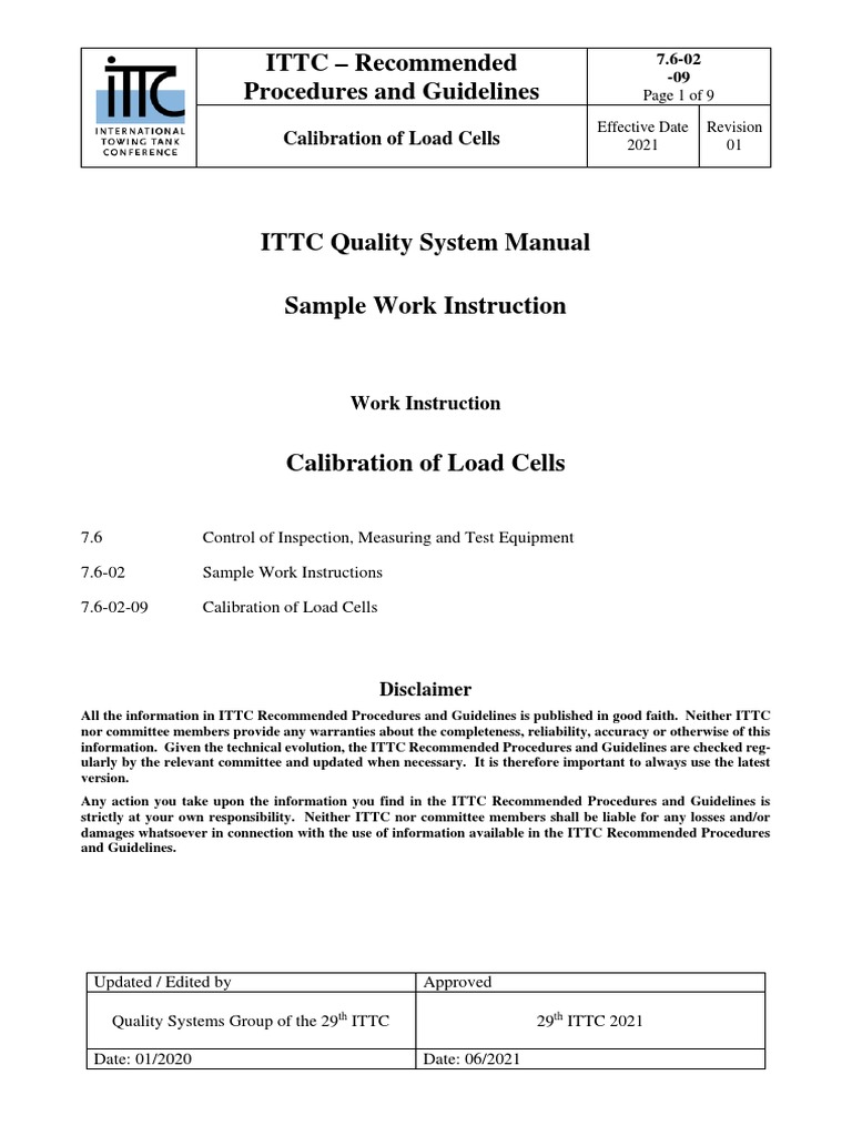 Procedure Rev 002 | PDF | Calibration | Metrology