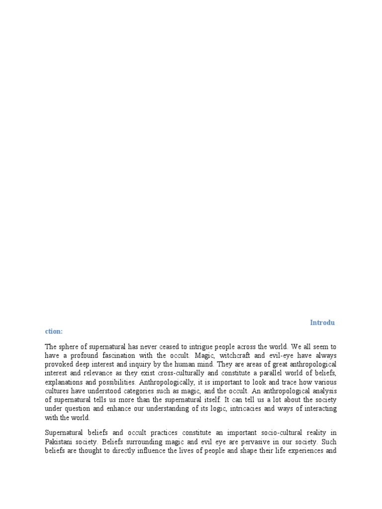 Anthropology Magic, Witchcraft and Sorcery | PDF | Witchcraft ...