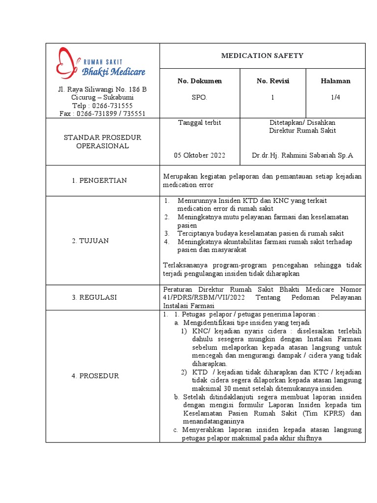 Spo Medication Safety | PDF