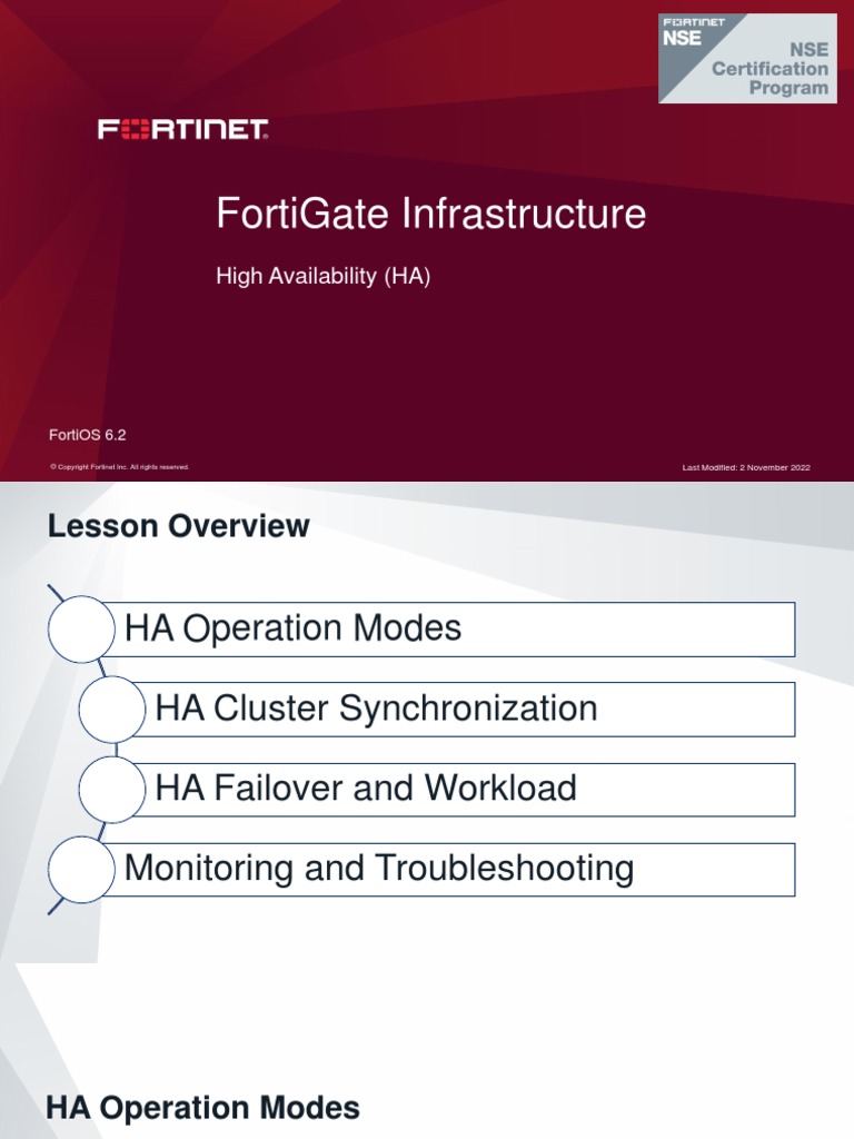 FortiGate Inf 05 High Availability+ | PDF | Computer Cluster | Ip Address