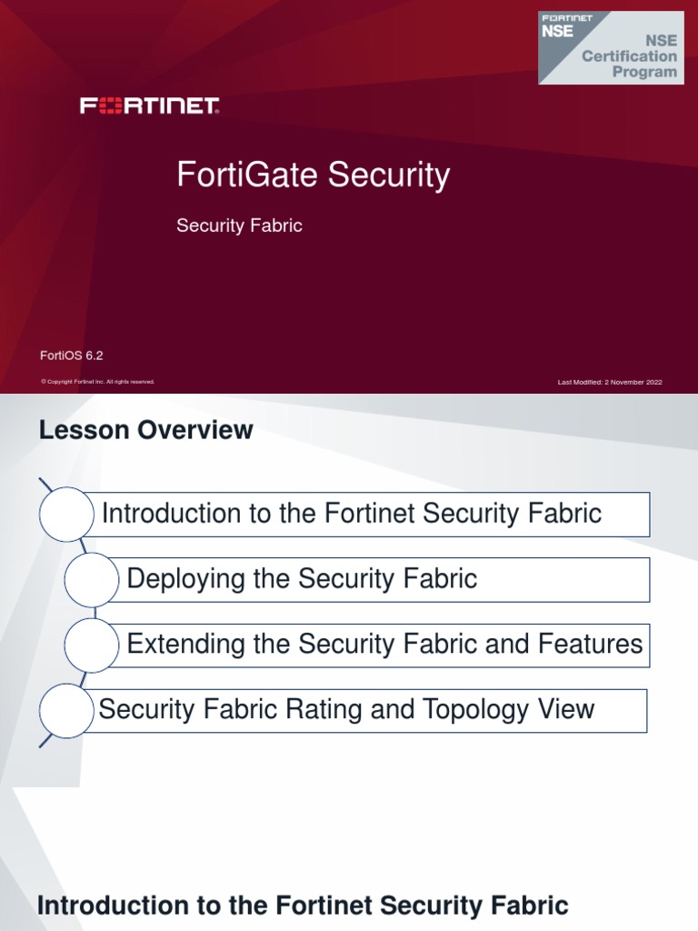 FortiGate Sec 02 Security Fabric | PDF | Computer Network | Network Topology