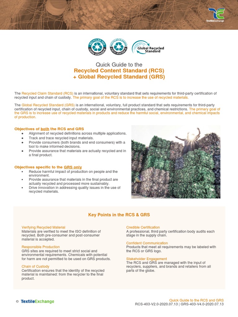 GRS 403 V4.0 Quick Guide To The RCS and GRS | PDF