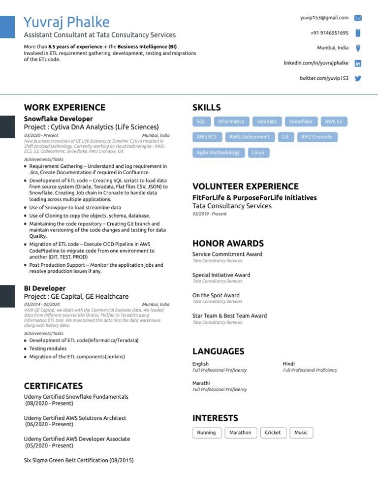 Yuvraj's Resume | PDF | Information Management | Information Technology Management