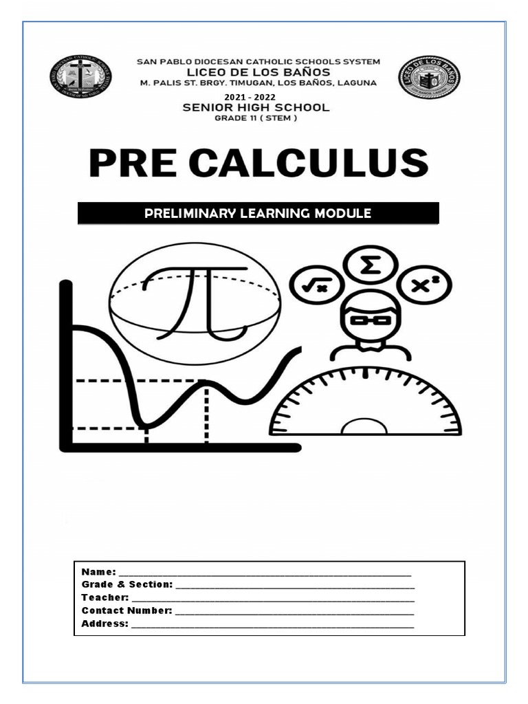 Prelim Pre Calculus | PDF | Mathematics | Geometry Prelim Pre Calculus | PDF | Mathematics | Geometry