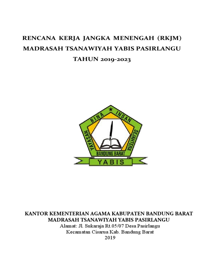 RKJM MTs YABIS Pasirlangu 2019-2023 | PDF | Karier & Perkembangan | Bisnis
