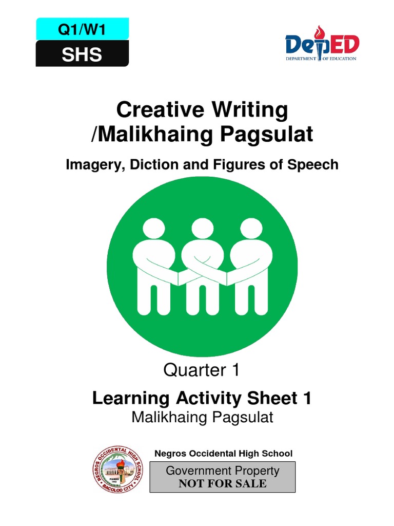 Creative Writing /malikhaing Pagsulat: Learning Activity Sheet 1 | PDF ...