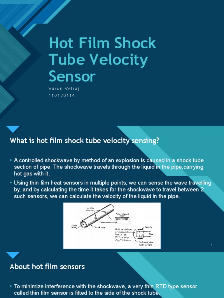 Hot Film Shock Tube Velocity Sensor: Click To Edit Master Title Style ...