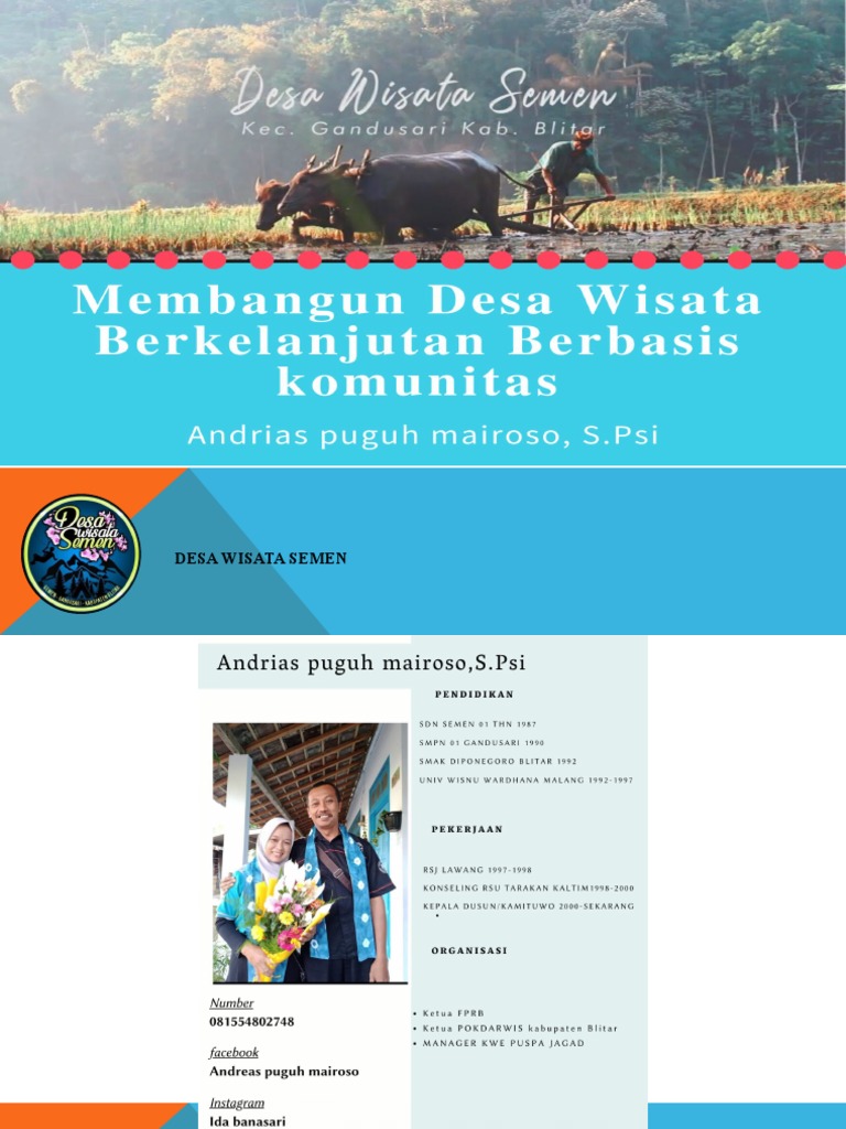 Desa Wisata Semen: Pemberdayaan Komunitas | PDF | Memasak, Makanan ...