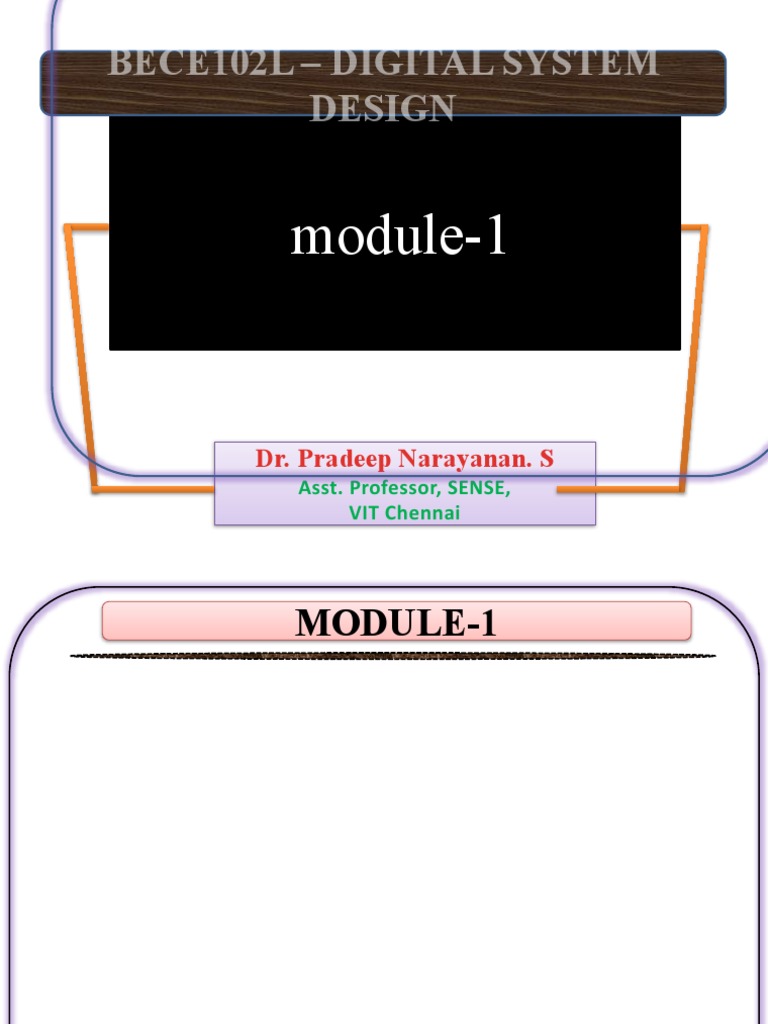 DSD Module 1 - Notes 1 | PDF | Logic Gate | Cmos