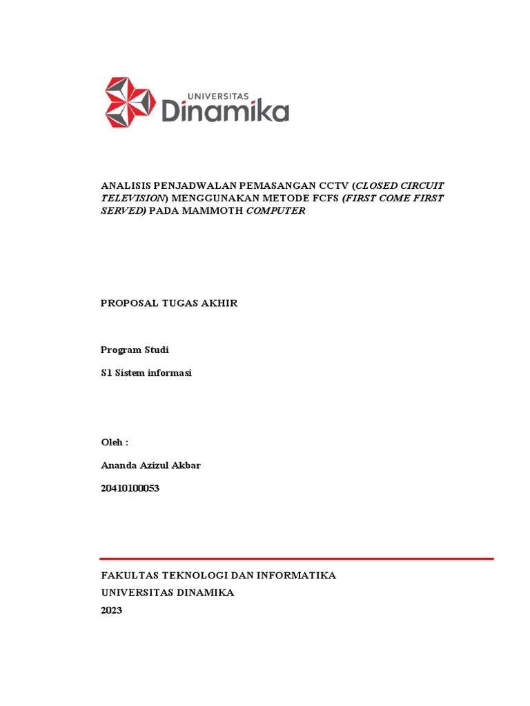 Template Proposal - 20410100053 - Ananda Azizul Akbar | PDF