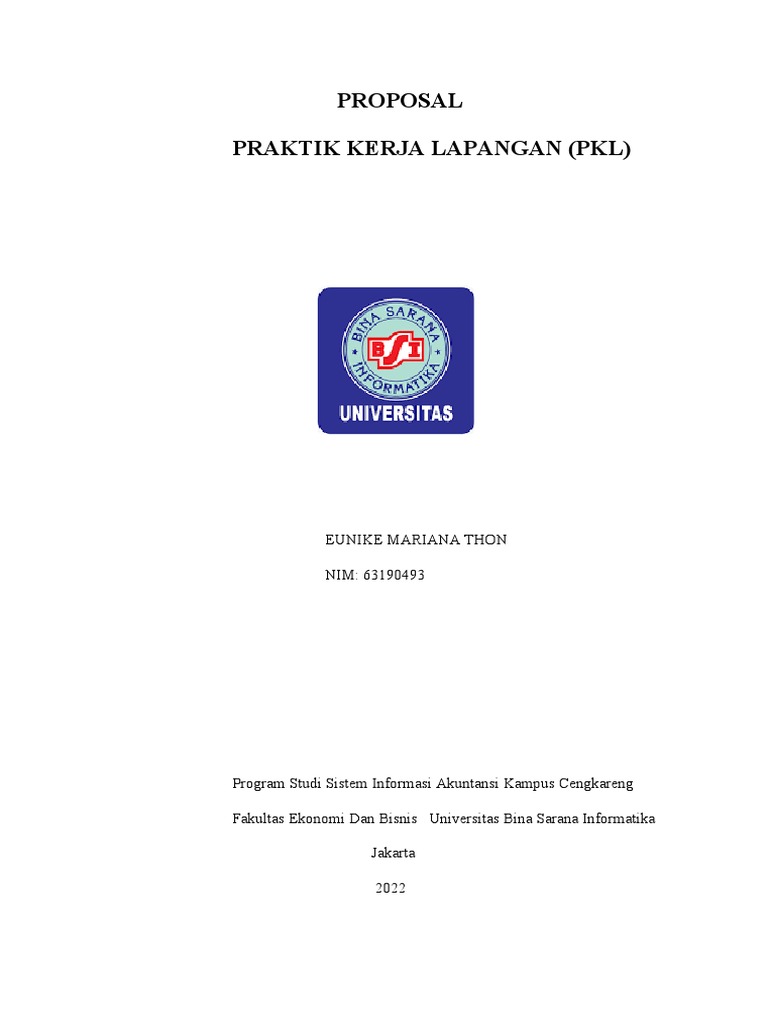 Proposal PKL (Rev) | PDF