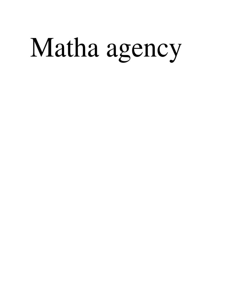 Matha Agency | PDF