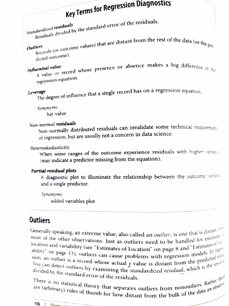 Outliers Linear Regression Pdf Errors And Residuals Regression Analysis