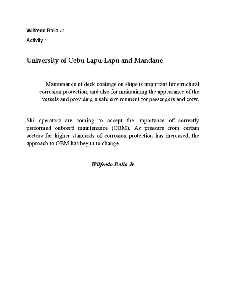 Part II. Word Processing Activity. | PDF