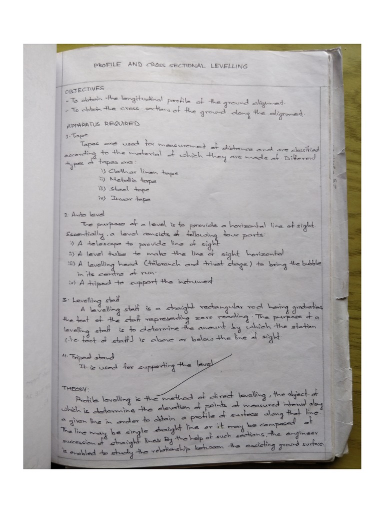 Practical-7 Profile and Cross-Sectional Levelling | PDF