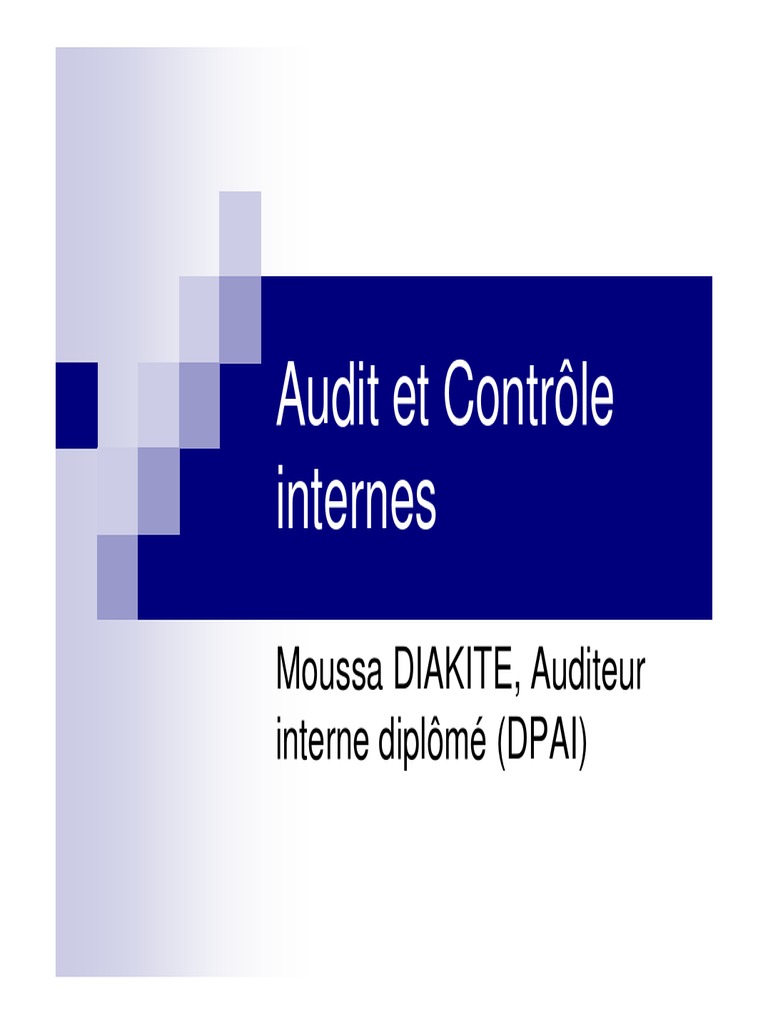Audit Et Controle Interne | PDF | Contrôle interne | Audit