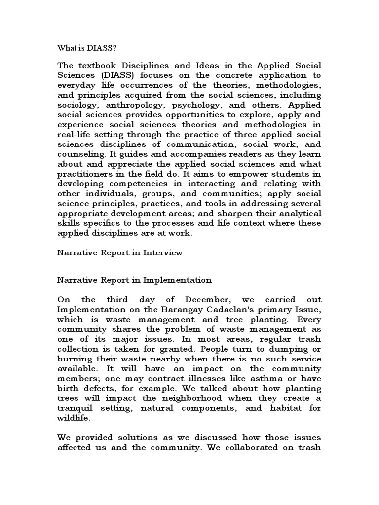 What Is Diass Pdf Social Sciences Community
