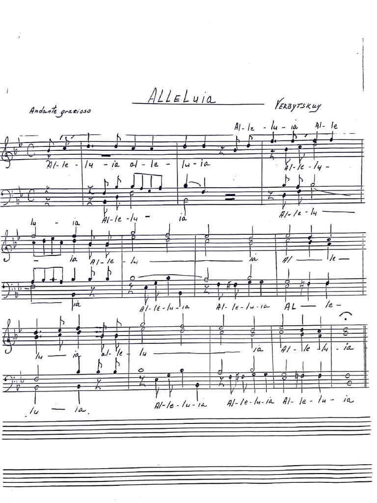 Alleluia - Verbytsky | PDF