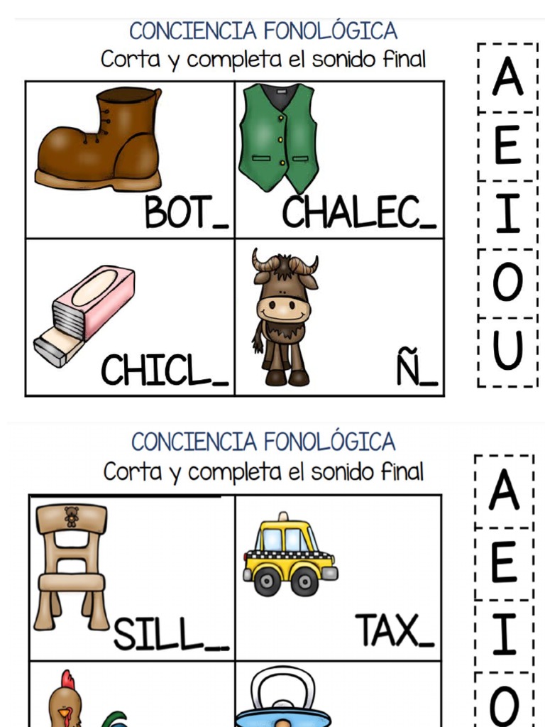 Sonido Vocalico Final | PDF