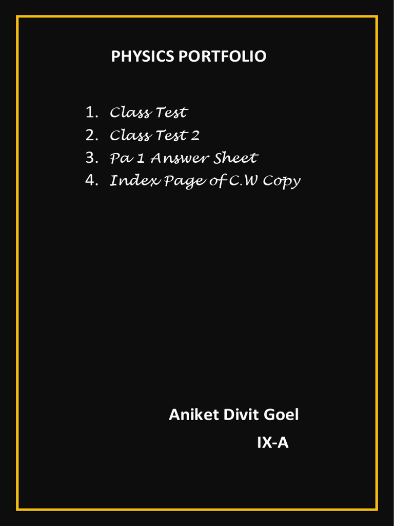 Physics Portfolio | PDF