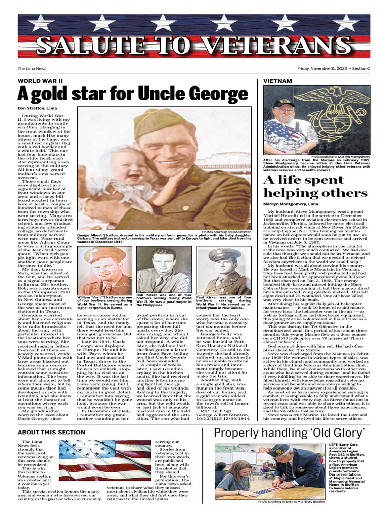 Salute to Veterans: Honoring Service Stories | PDF | Military