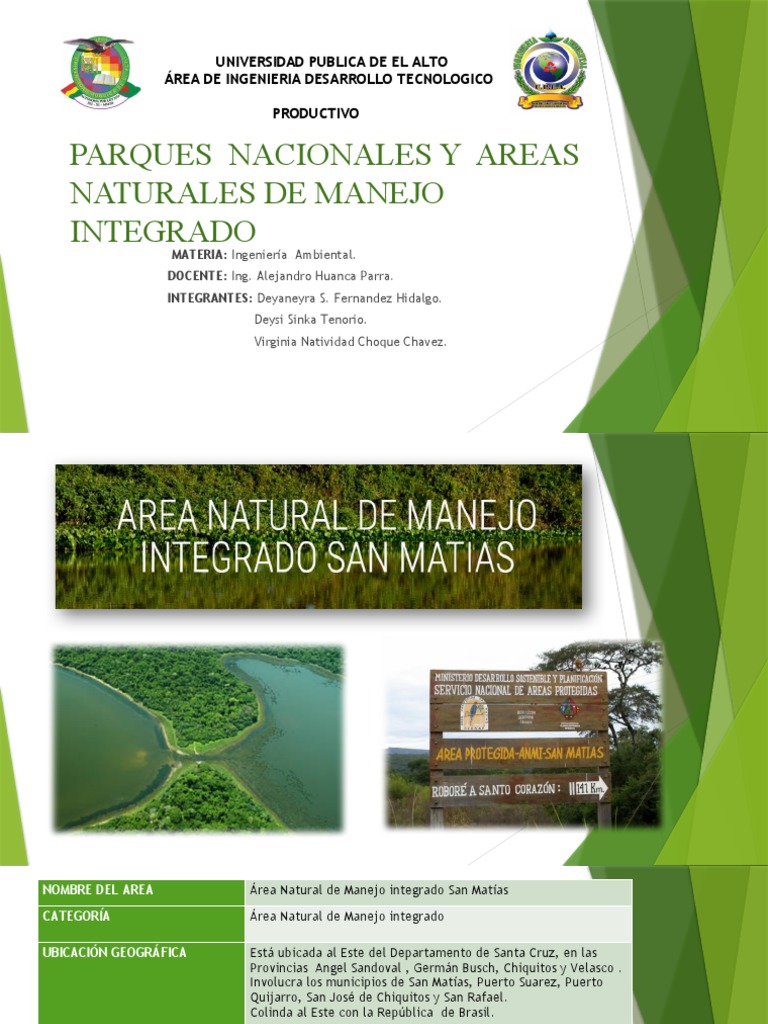 Parques y Áreas Naturales de Bolivia | PDF | Organismos