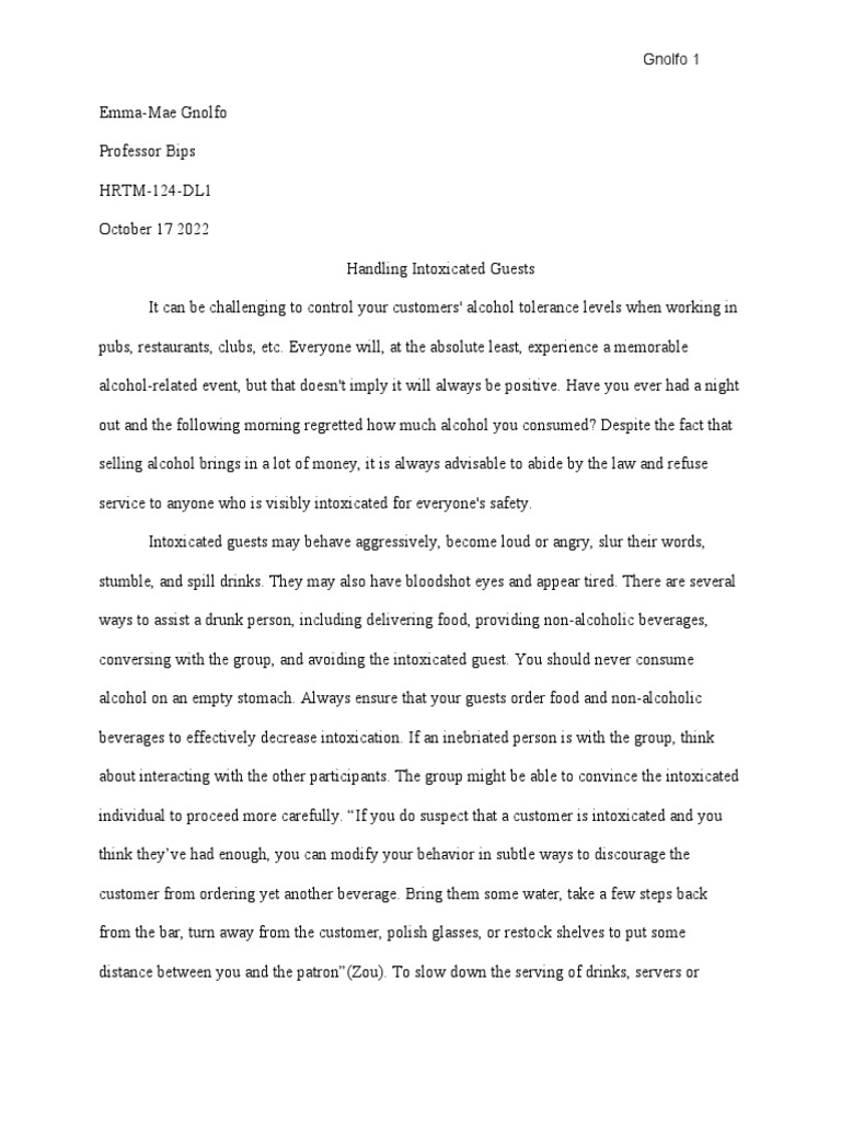 Handling the Responsibilities of Serving Alcohol: Effective Techniques ...