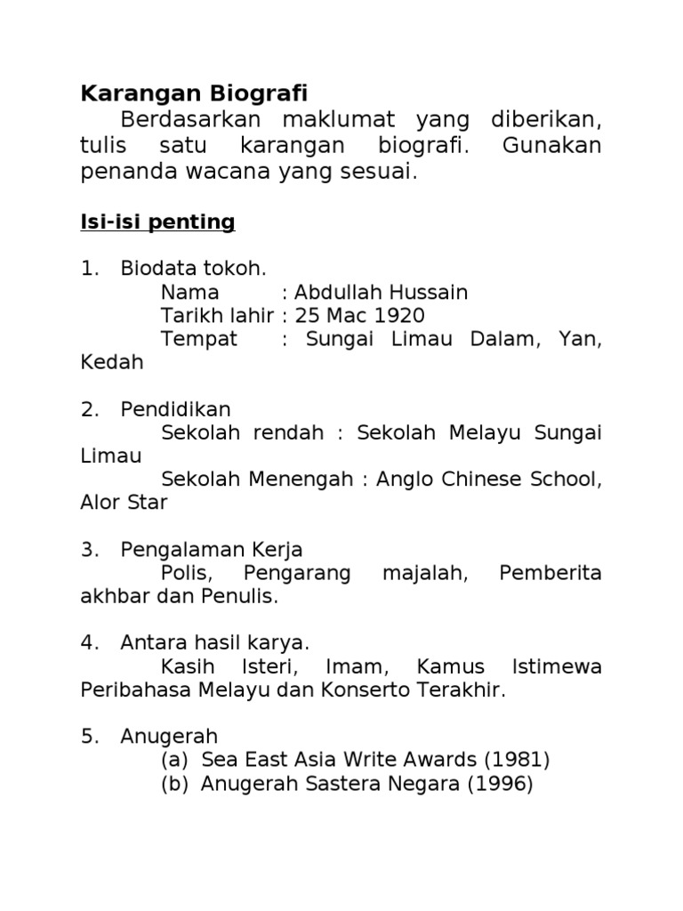Karangan Biografi Pdf