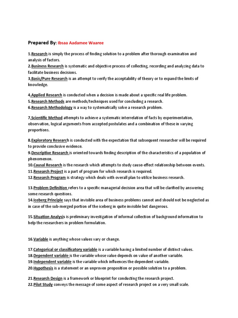 BRM Ch.1-3 Only Blank Spacequestions | PDF | Hypothesis | Scientific Method
