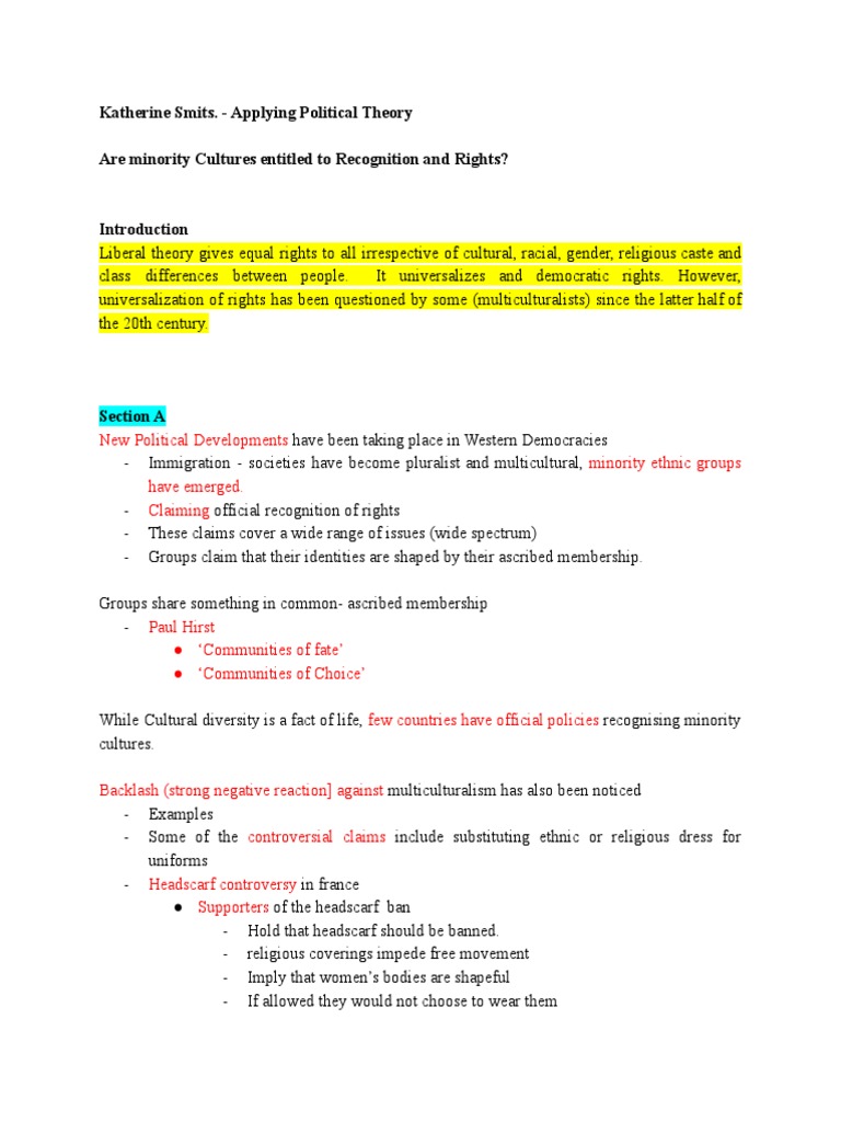 Katherine Smits - Universalism vs. Cultural Relativism | PDF ...