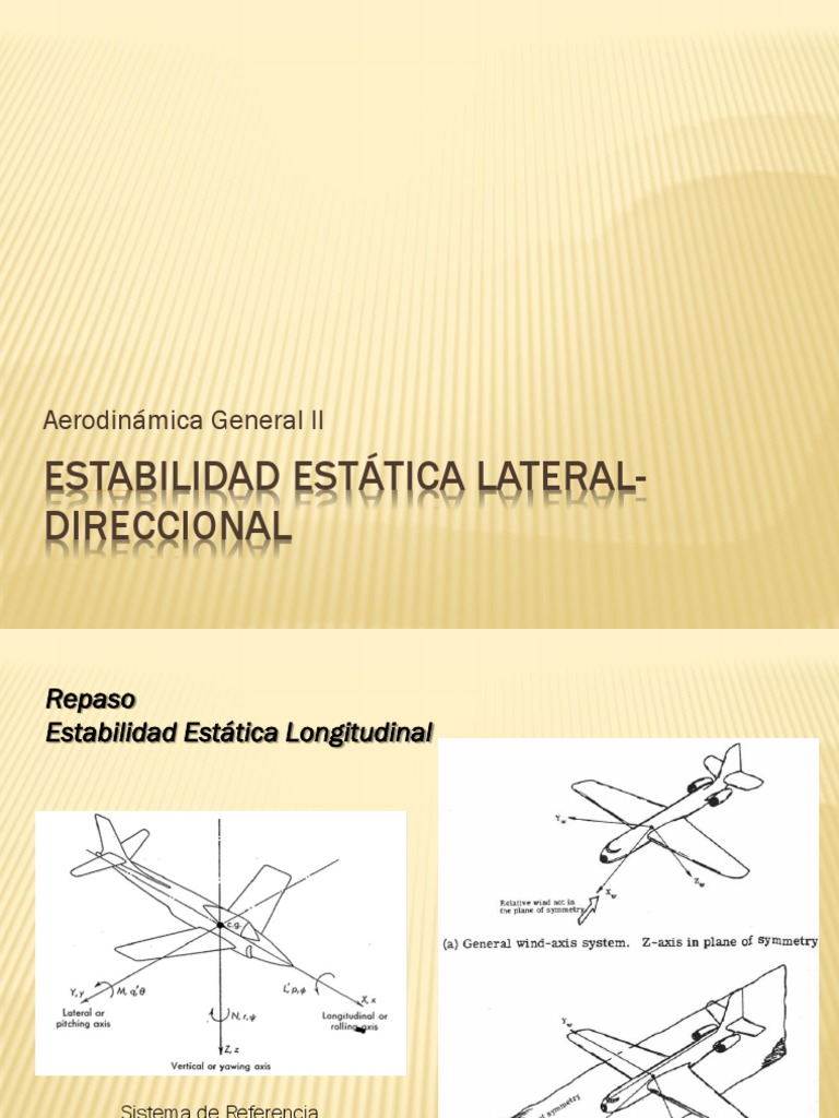 Estabilidad Estática Lateral y Direccional | PDF | Avión | Vuelo