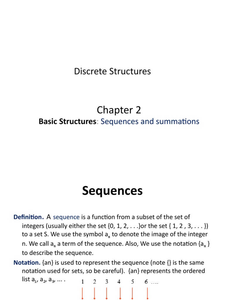 Sequences and Summations | PDF | Summation | Sequence