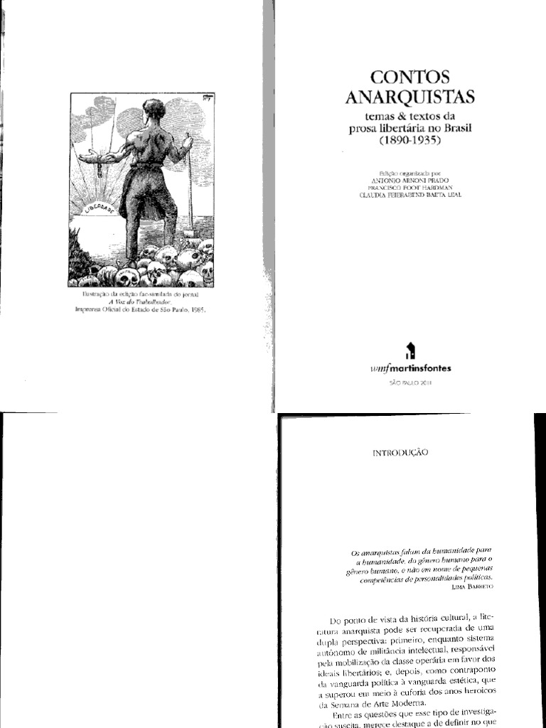Ebin - Pub Contos Anarquistas Temas e Textos Da Prosa Libertaria No Brasil 1890 1935 | PDF ...