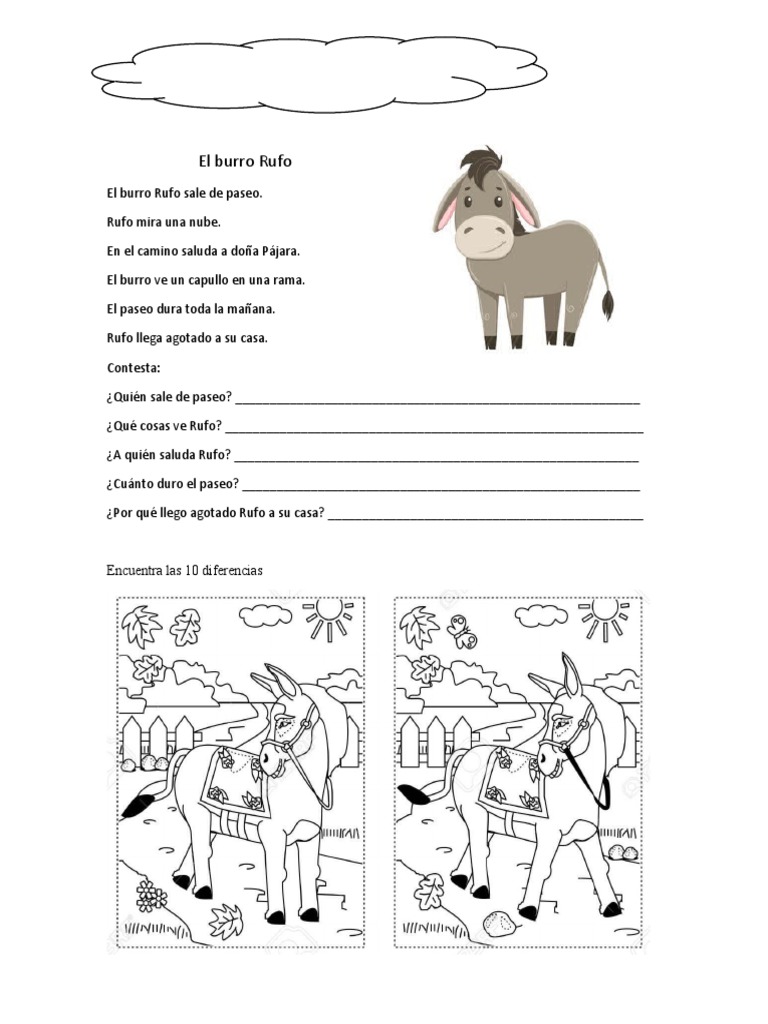 El Burro Rufo 2° | PDF | Estudios de idiomas extranjeros | Hogar ...